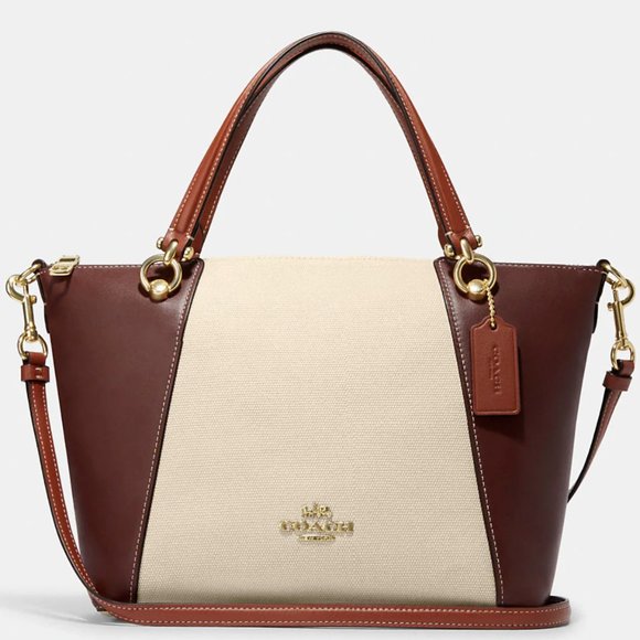 Coach | Bags | Nwt Coach Ch544 Kacey Satchel Canvas Smooth Leather ...